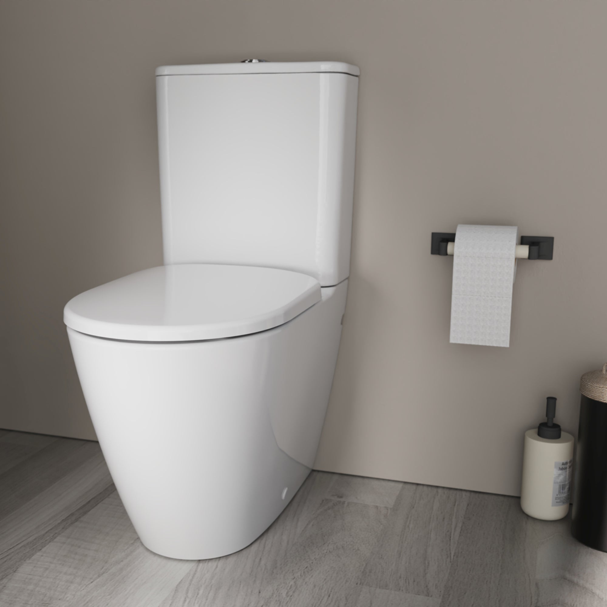 Geberit Smyle 3-in-1 Rimless Close Coupled Toilet Pack with Pan, Ciste ...