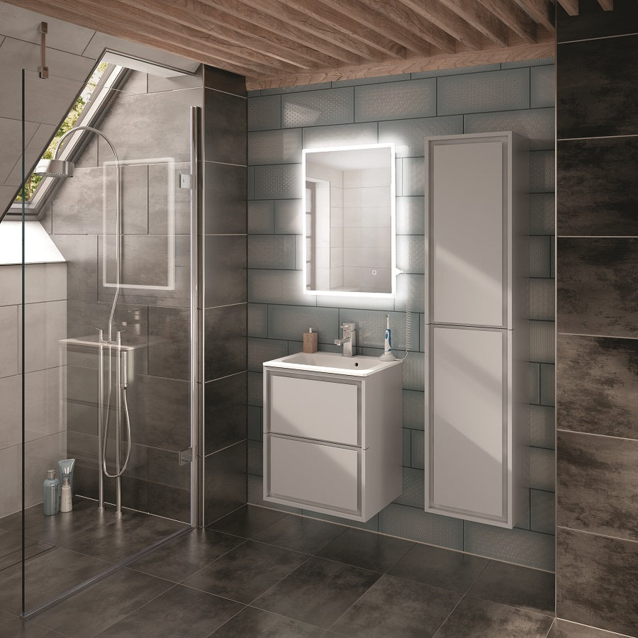 hib. Vega 50 LED Mirror With Charging Socket – Bathrooms Direct Yorkshire