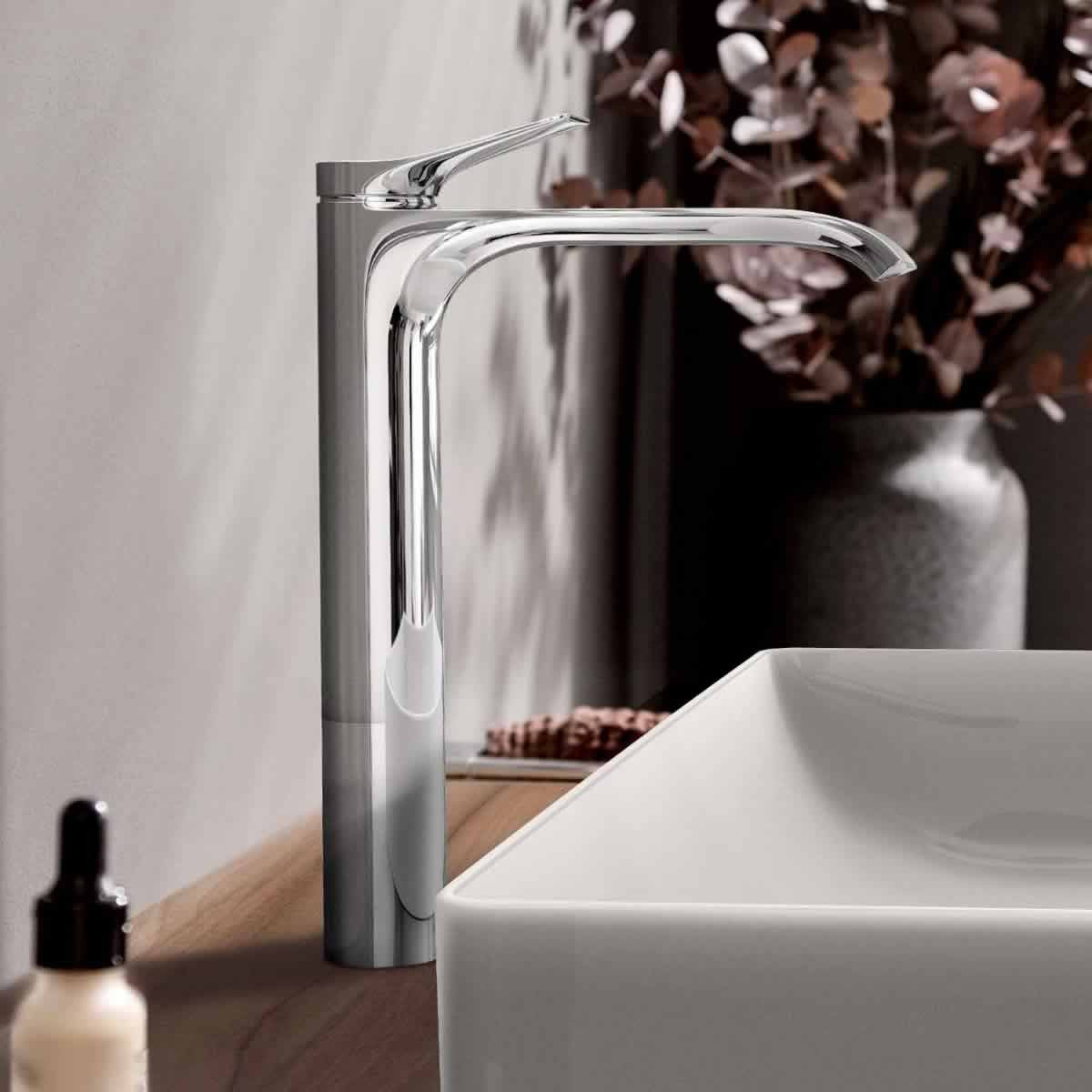 Hansgrohe Vivenis Tall Basin Mixer Tap 250 In Chrome – Bathrooms Direct ...