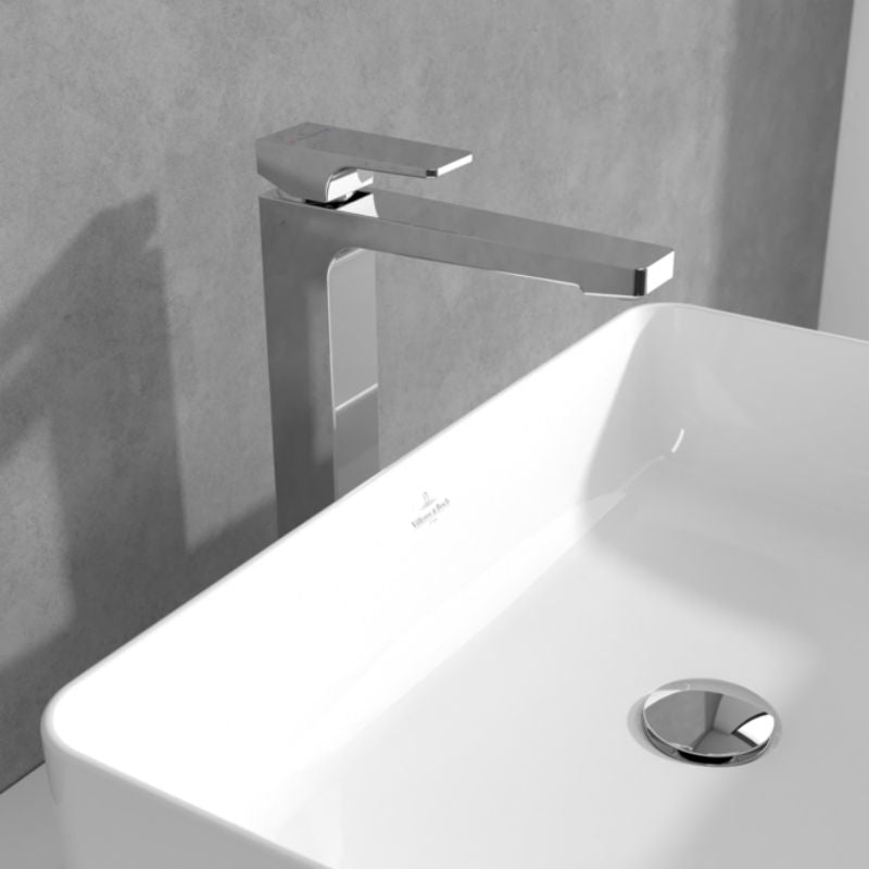 Villeroy & Boch Architectura Square Tall Single Lever Basin Mixer In C ...