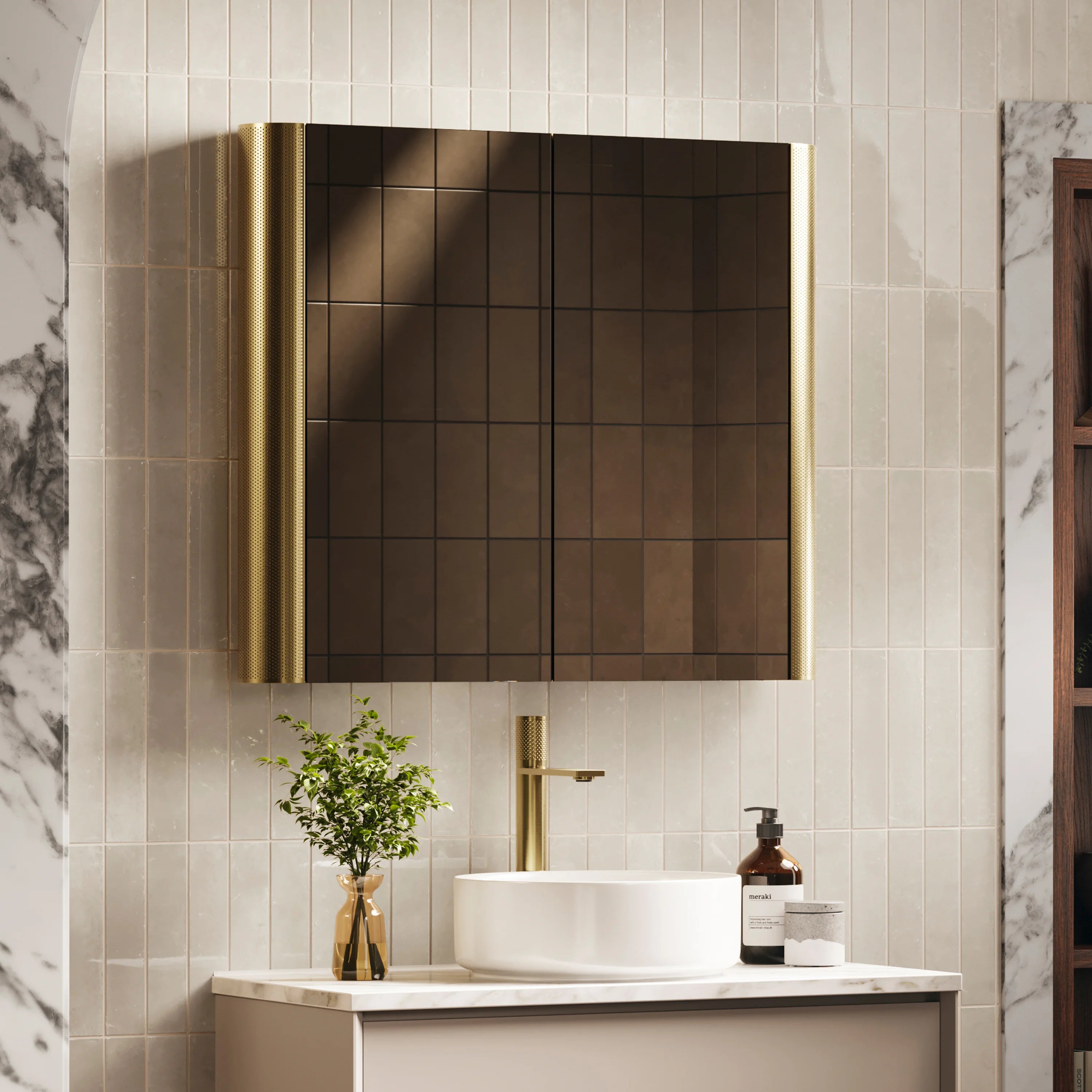 HiB Bastille Mesh LED Mirror Cabinet – Bathrooms Direct Yorkshire