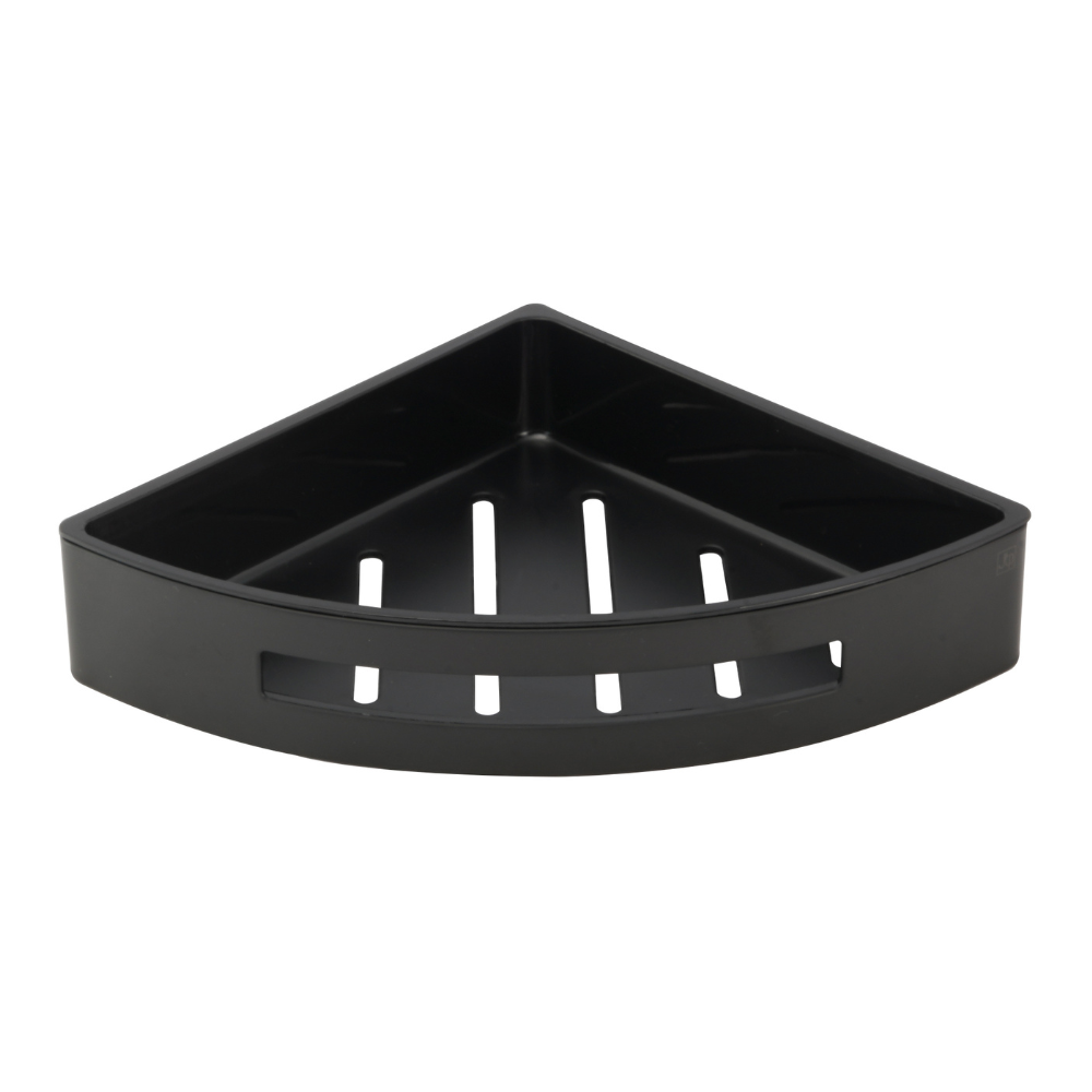 JTP Vos Corner Shower Basket In Matt Black – Bathrooms Direct Yorkshire