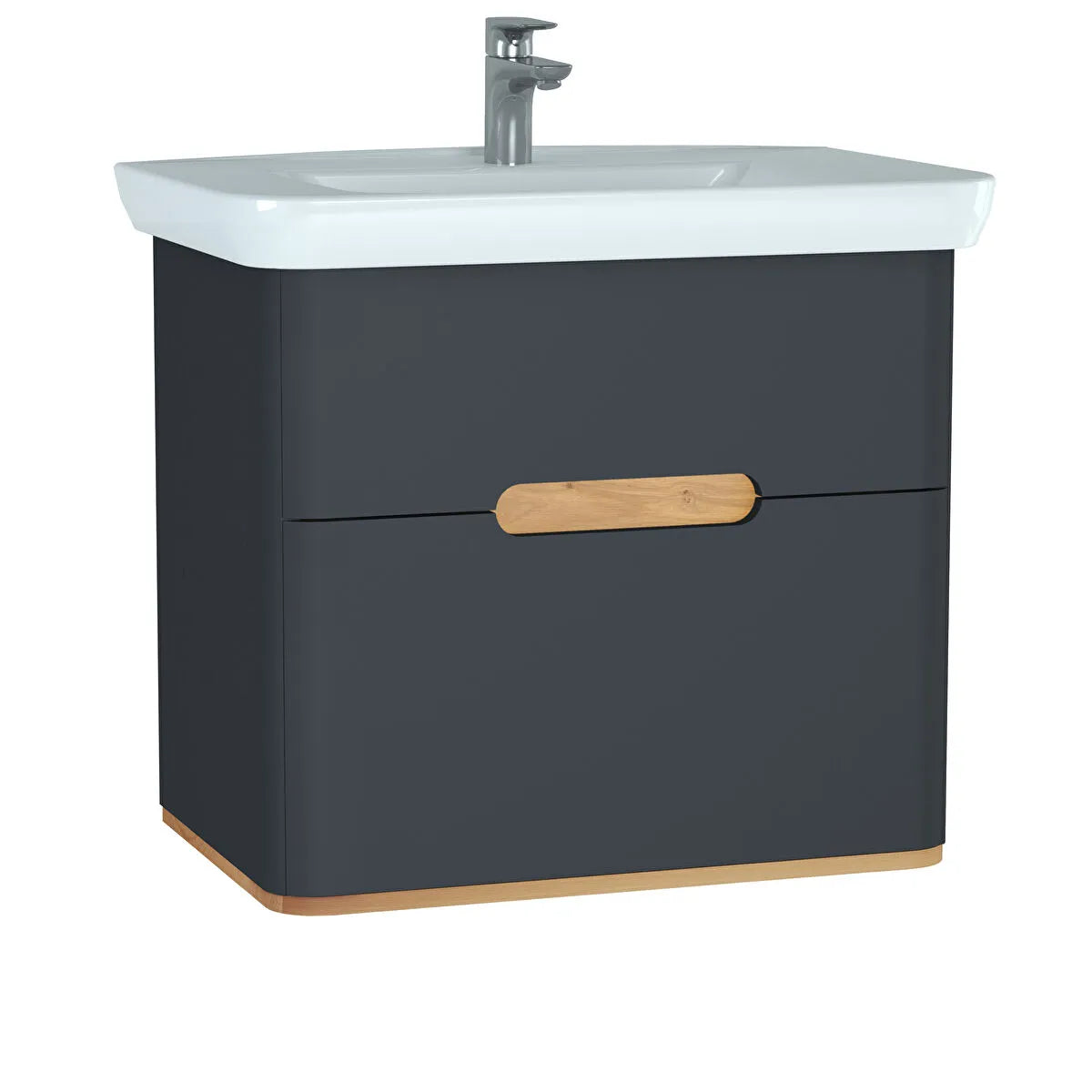 VitrA Sento 800mm Vanity Unit with 2 Drawers & Washbasin – Bathrooms ...