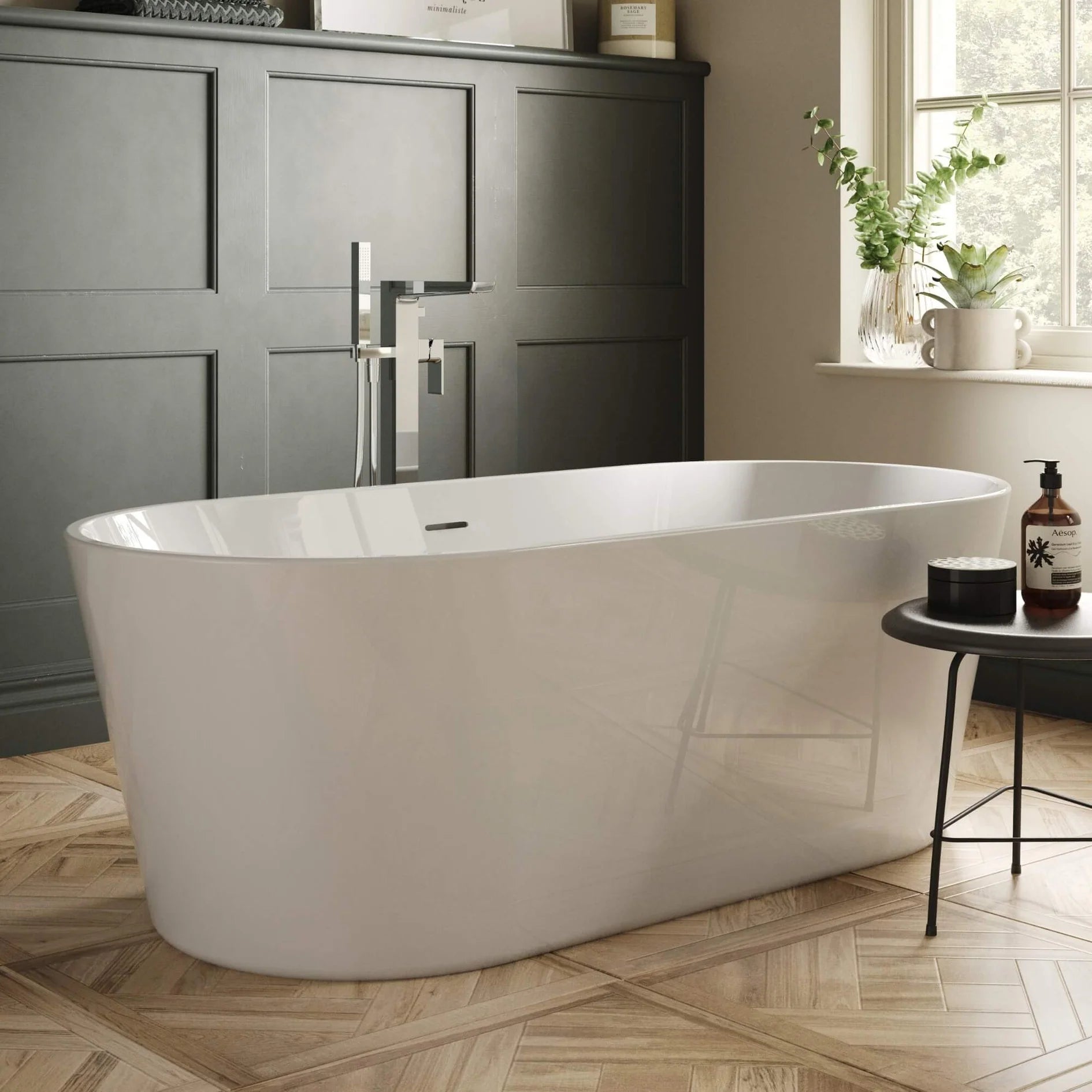 The White Space Como 1800mm Freestanding Bath – Bathrooms Direct Yorkshire
