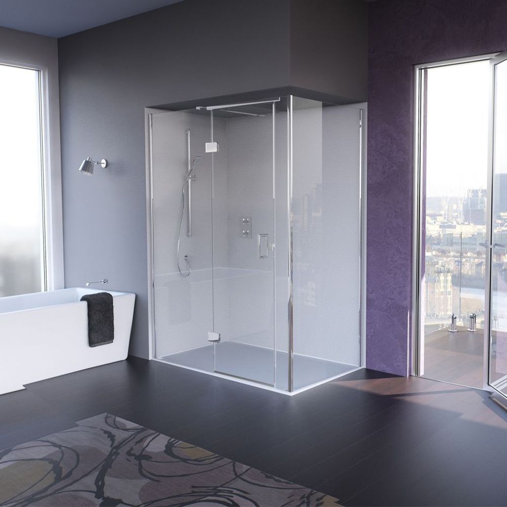 Matki New Illusion Hinged Door Shower Enclosure With Integrated Tray ...